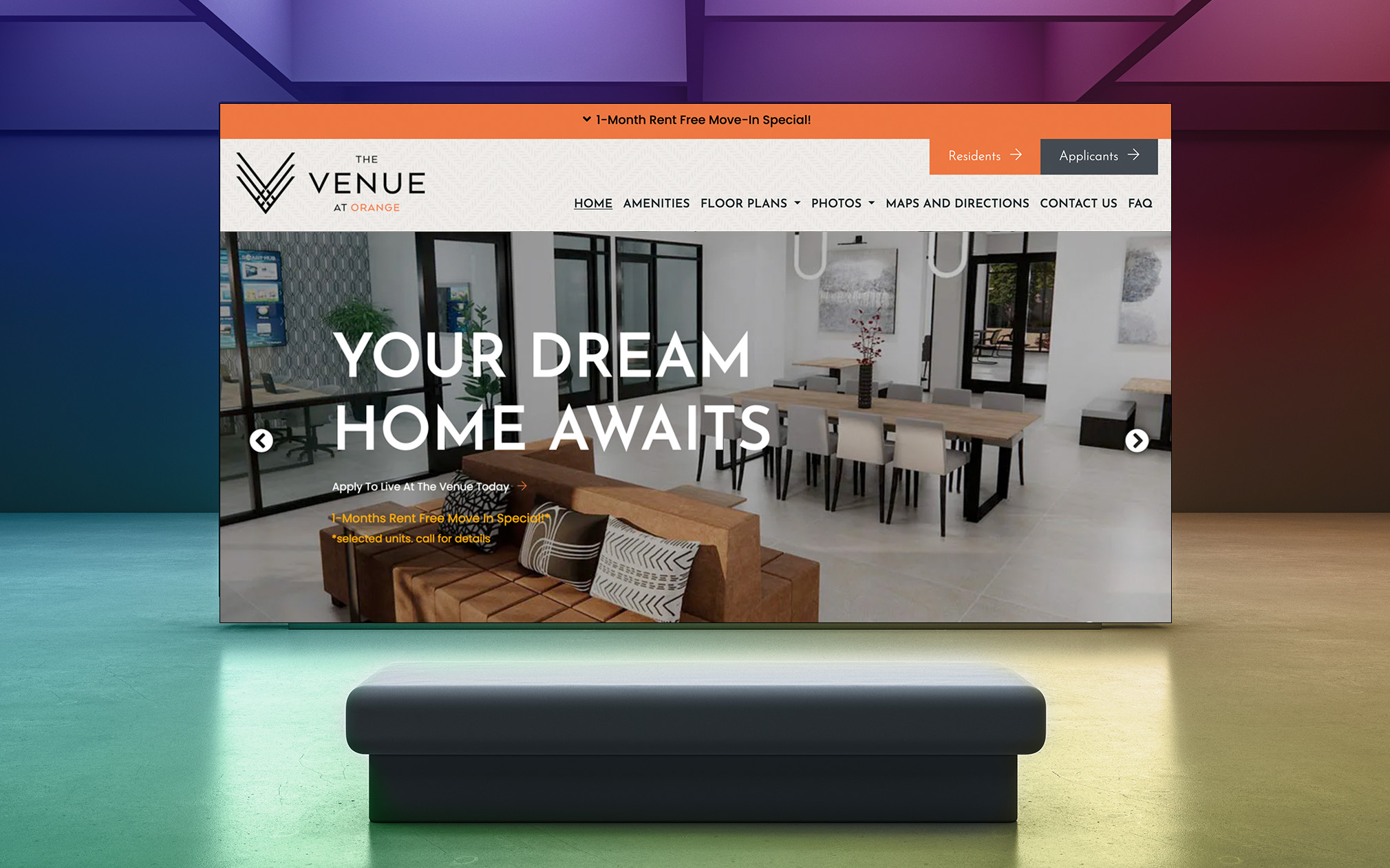 The Venue at Orange: Custom property website spotlight